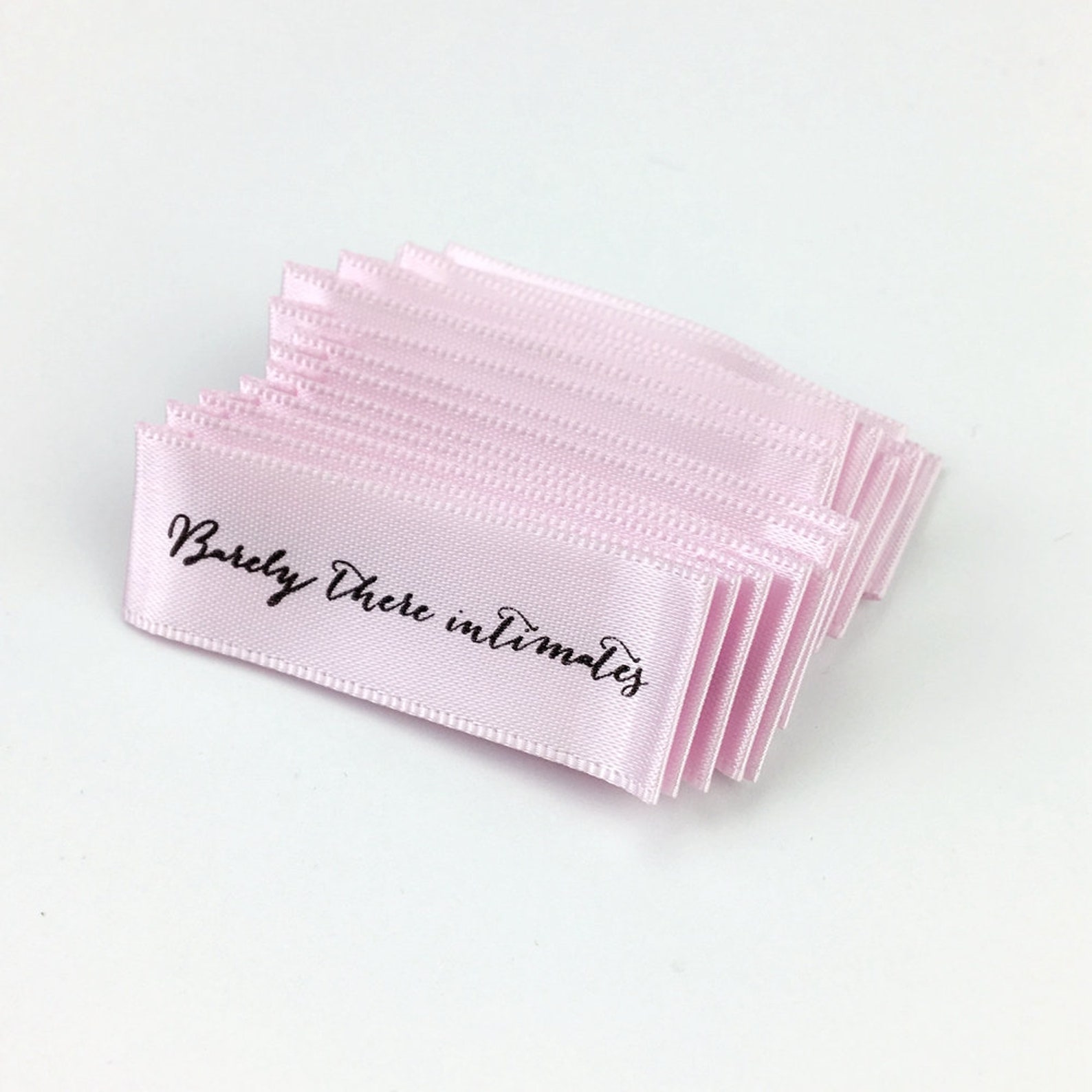 Custom Made Satin Fabric Clothing Labels // Fold Over Wash Care Labels ...