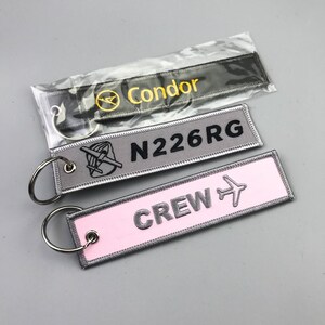 50 Custom Flight Key Chain, Flight Embroidery Key Chain, Embroidery ...