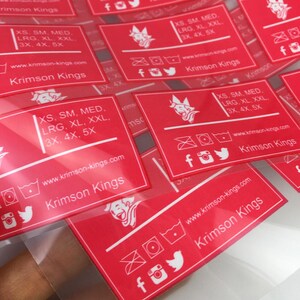 100 Custom Heat Press Transfers Label, Heat Press Clothing Labels for ...