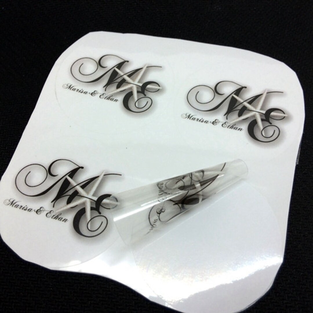 100 Custom Clear Stickers, Clear Glass Sticker, Transparent Sticker ...