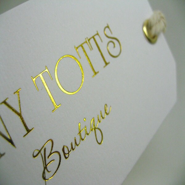 500 Gold Hang Tags Custom Gold Hang Tags Gold Foil Hang Tags | Etsy