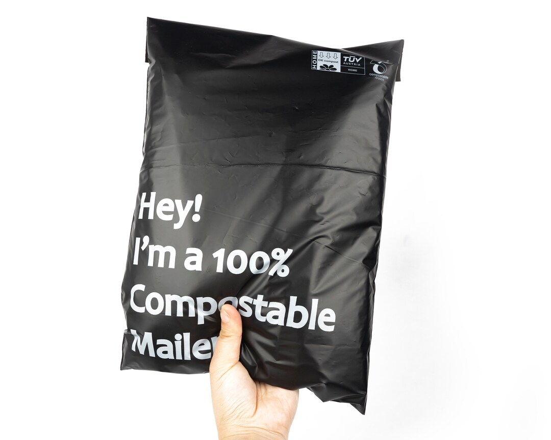 50-1000 Custom Biodegradable Poly Mailers Bag, Custom Shipping Bag With ...