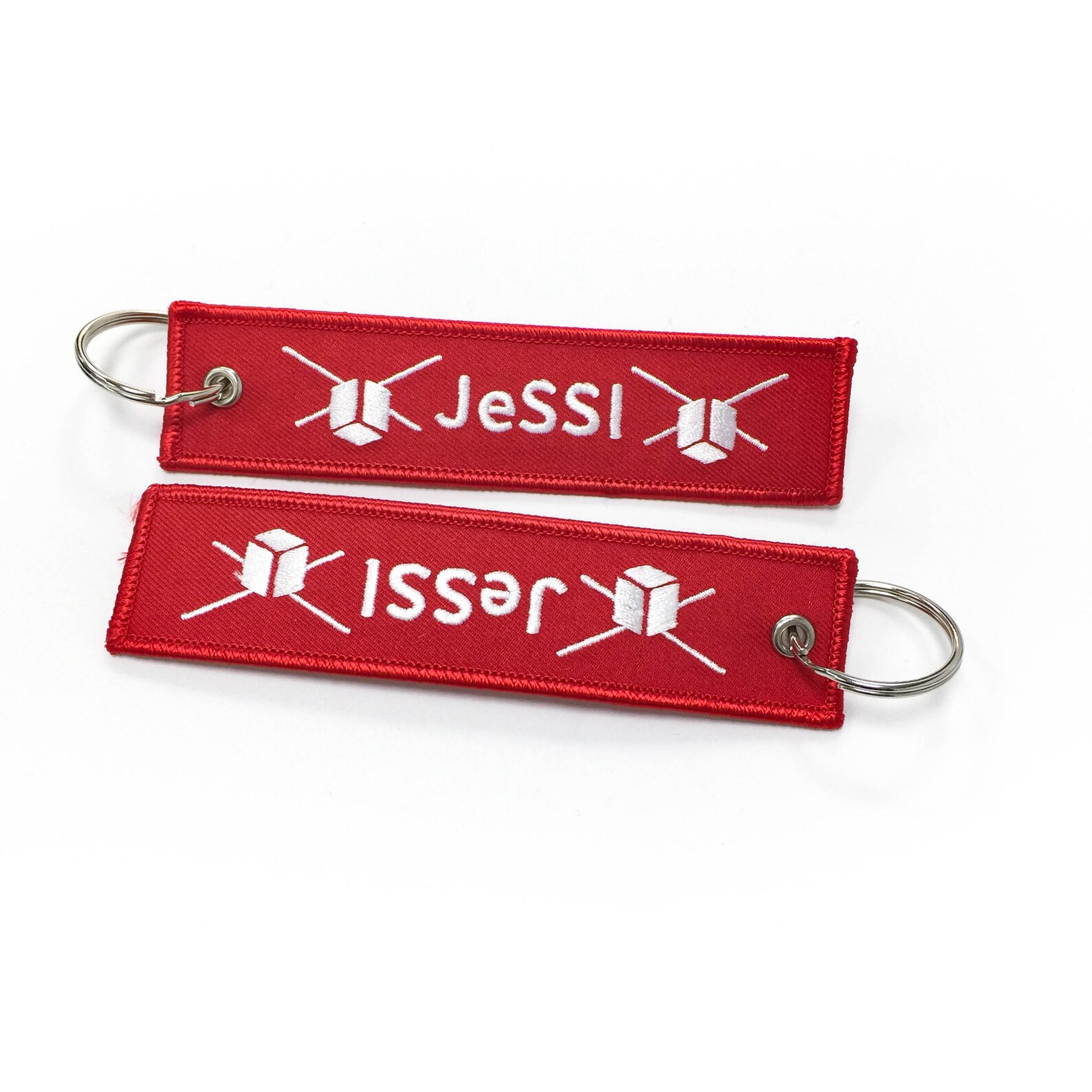 100 Custom Embroidered Keychain, Red Tag Flights, Flight Embroidered ...