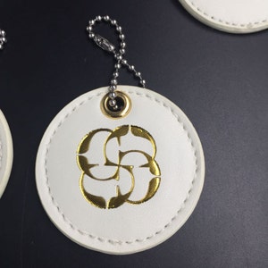 100 Leather Hang Tags, Gold Foil Leather Tag, Gold Eyelets Tag，custom ...