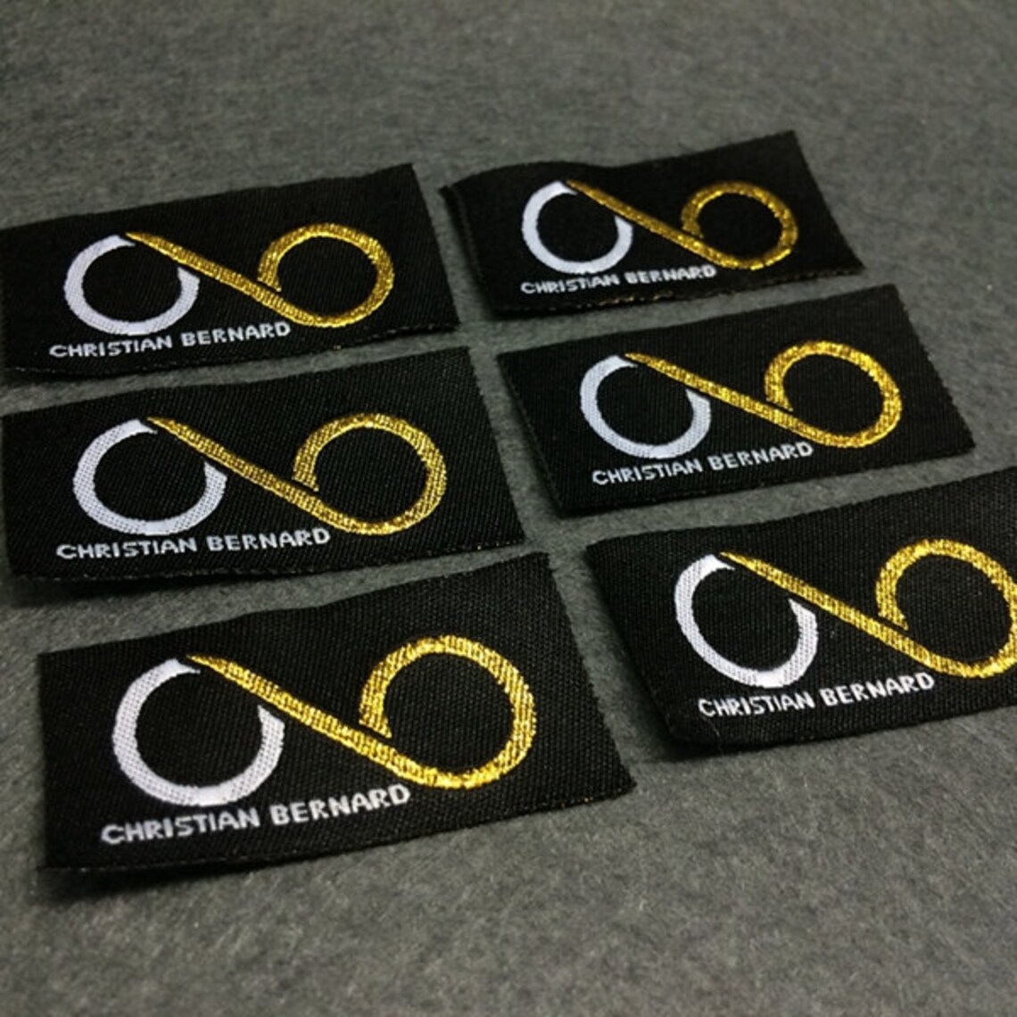 500 pcs Custom gold clothing label gold metallic clothing | Etsy