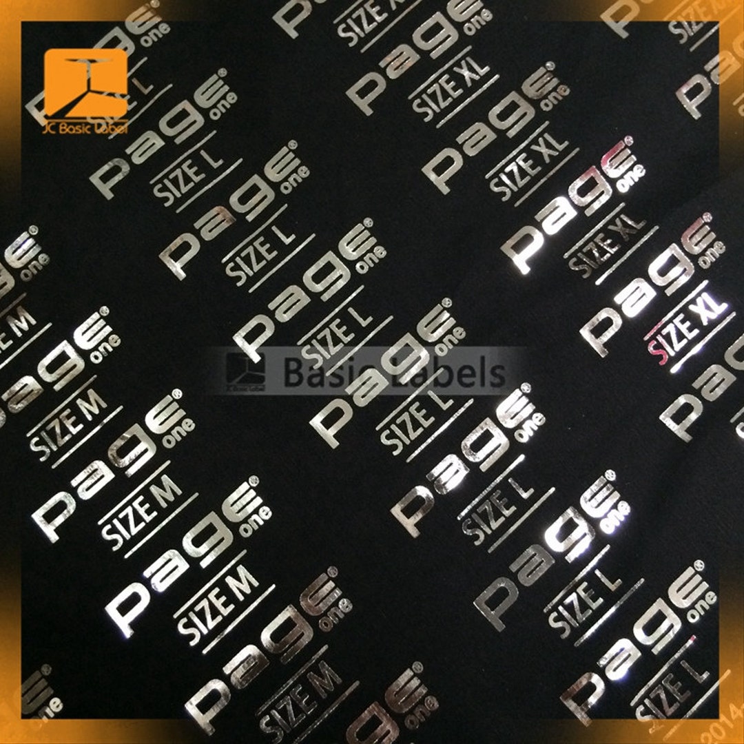 150 Custom Gold Foil Heat Transfer Label, Silver Foil Heat Transfer ...