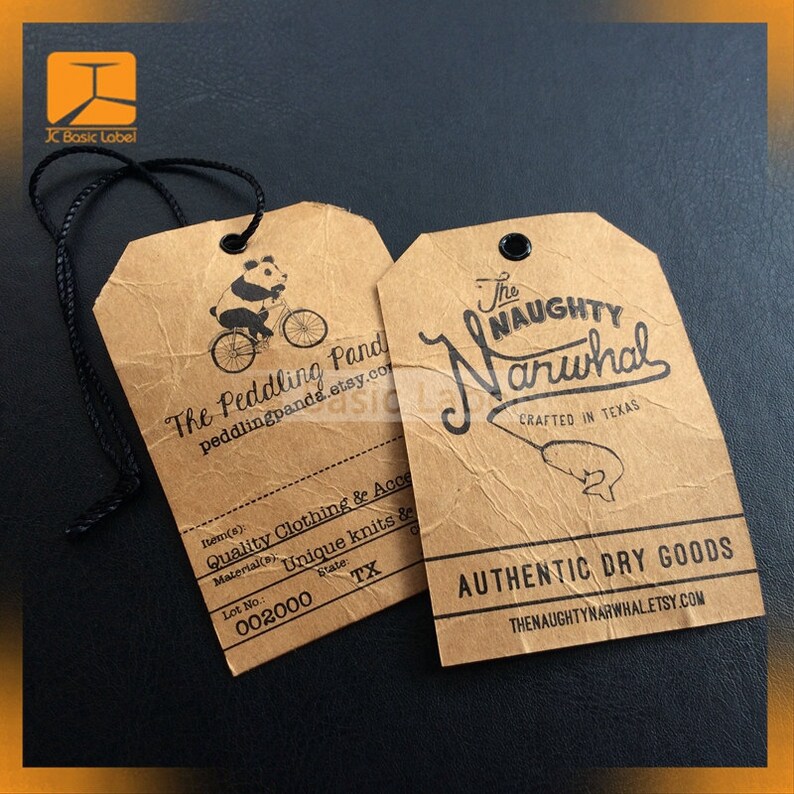 500 custom kraft tags kraft hang tags brown hang tags brown | Etsy
