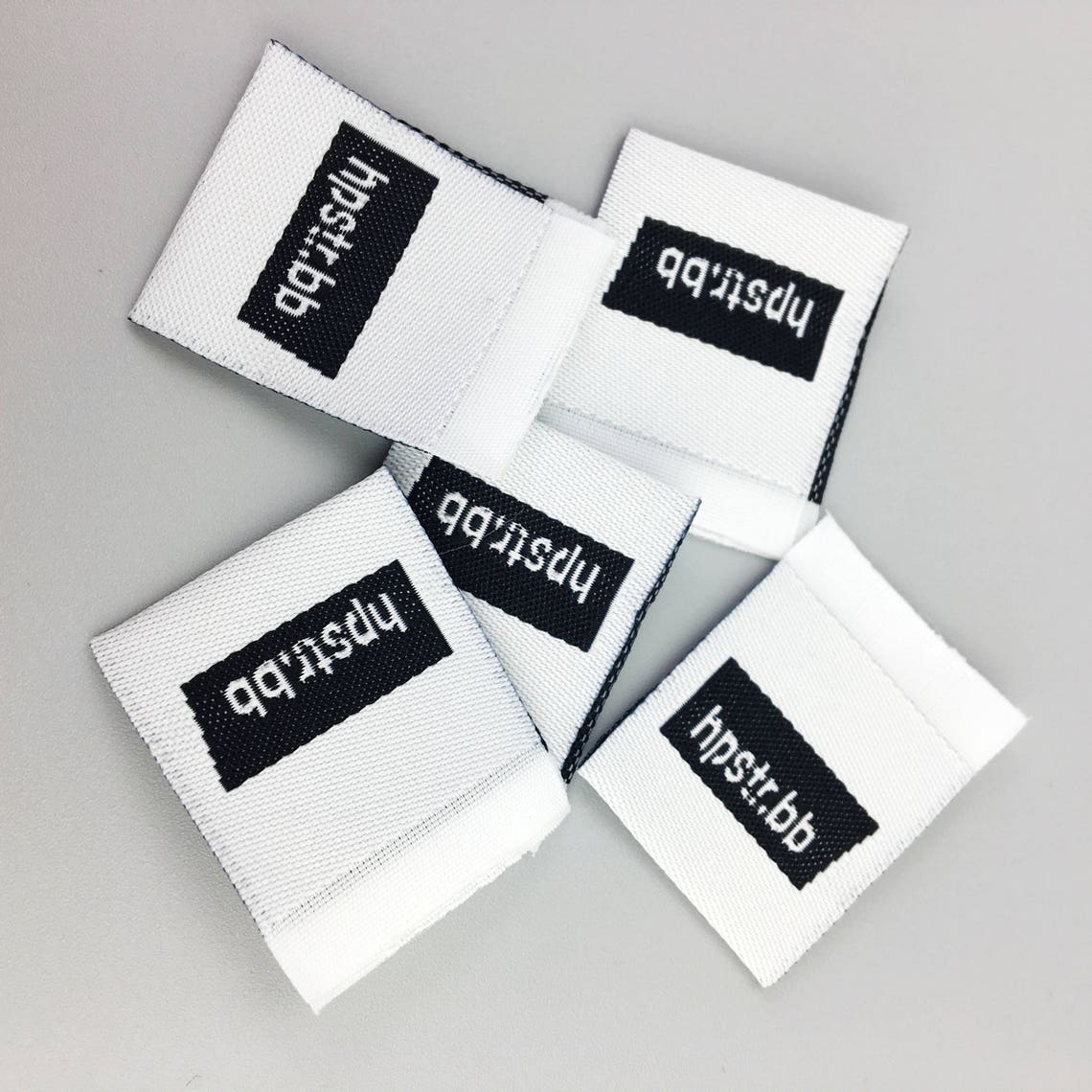 50 Custom Woven Label Center Fold Free Ship by Post High | Etsy