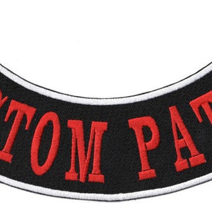 Rocker Patches/biker Rocker Patches/embroidery Patch/wine Red Patch ...