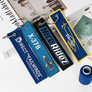 Custom Flight Tags, Custom Key Tags. Embroidered Key Chains ...