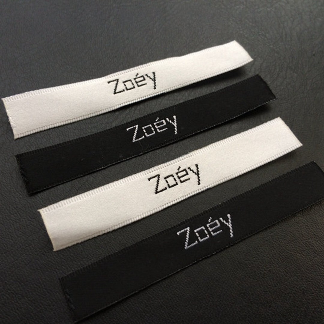 100 Satin Woven Labels , Woven Satin Labels , Clothing Woven Label ...