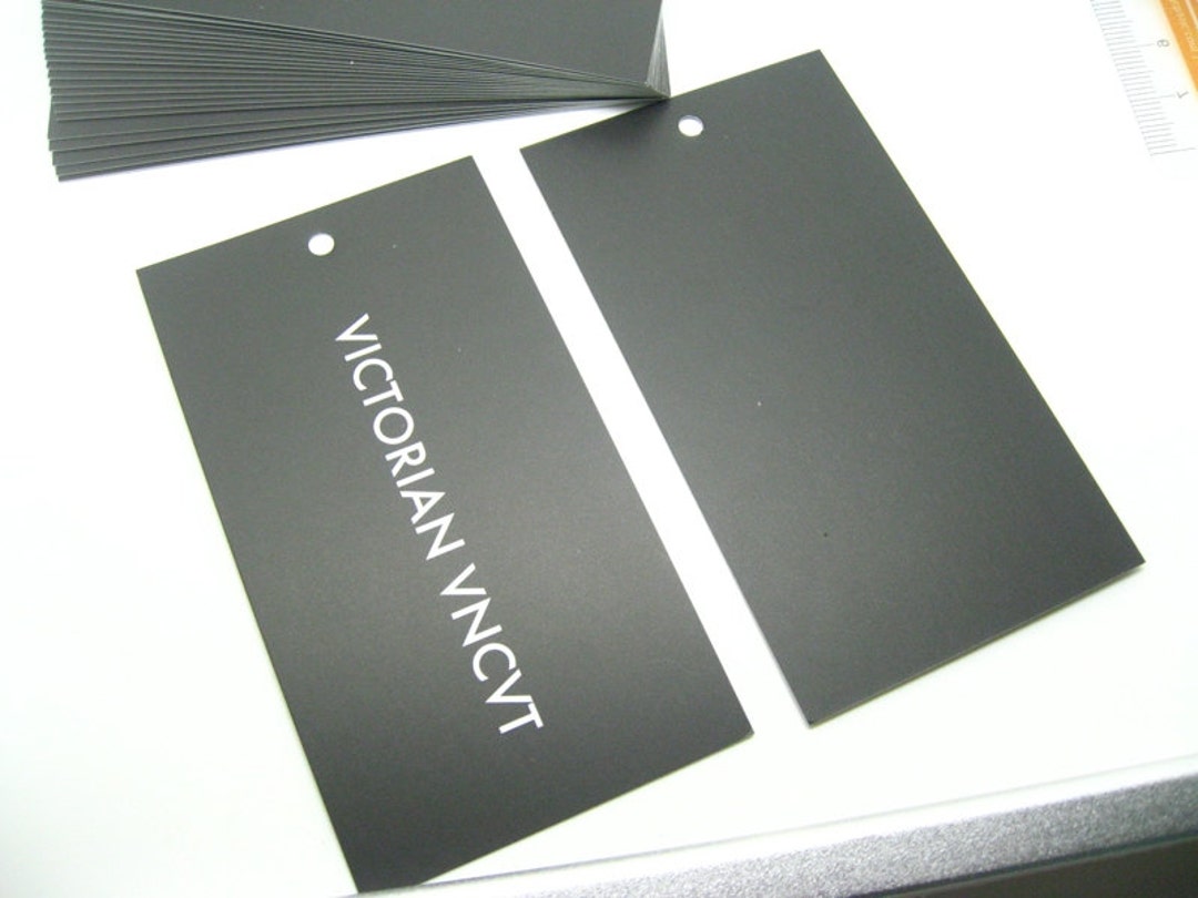 1000 Price Tags, Black Tags, Hang Tags, Swing Tags - Standard Size 2"x3 ...