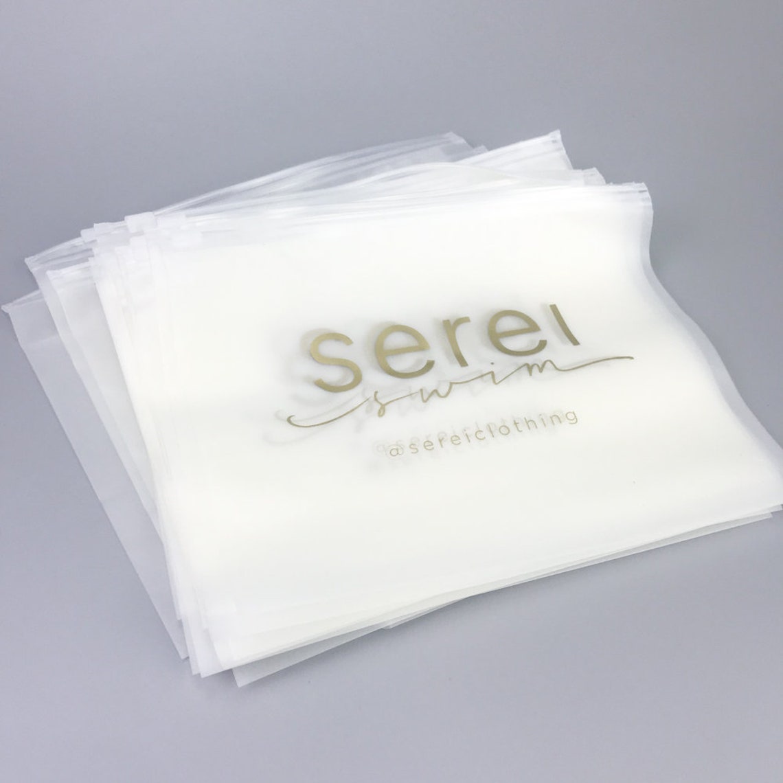 100 8x10 Custom Frosted Zipper Bags Clear Zip Lock Etsy
