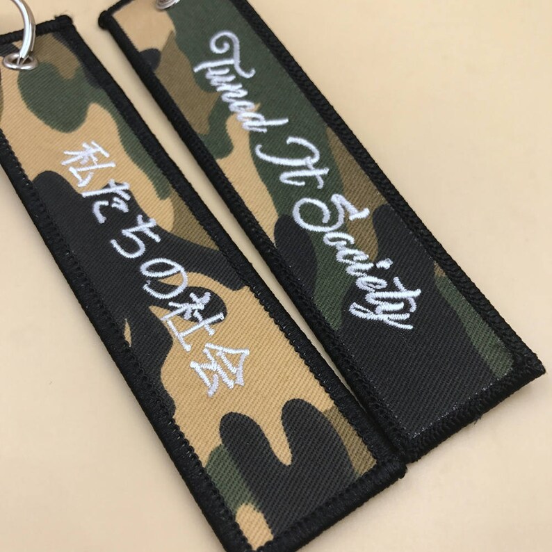 Flight Keychain Flight Key-chain Flight Tag Embroidery - Etsy