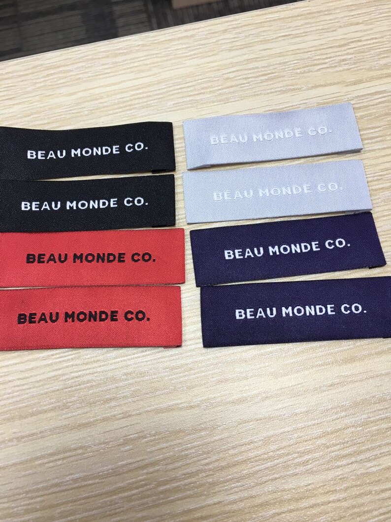100 Glossy Woven Labels Custom Sparkling Woven Labels Custom - Etsy