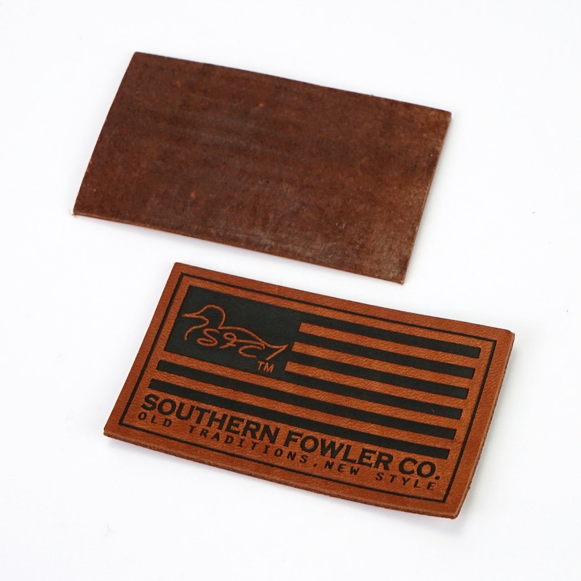 50pcs True Genuine Leather Labels with Name or Text Embossed | Etsy