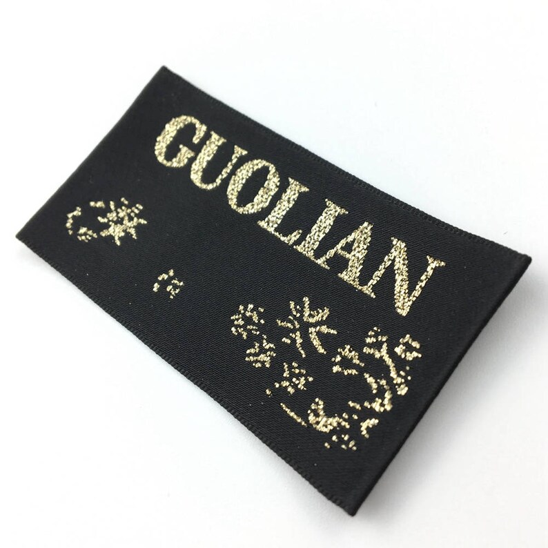 500 Pcs Custom Gold Clothing Label Gold Metallic Clothing | Etsy