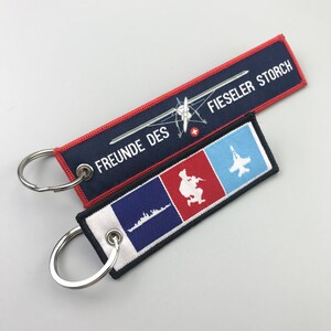 100 Custom Woven Key Chain, Flight Key Ring, Custom Jet Tags Keychain ...