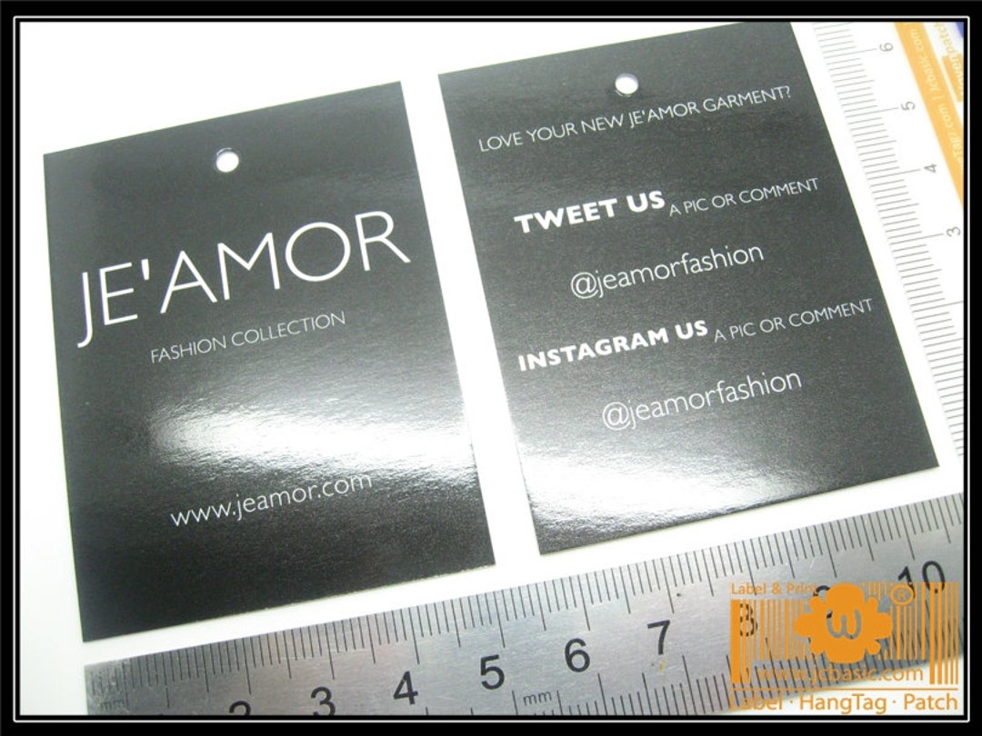 500 Custom Swing Tickets, Hang Tags ,swing Tags, Clothing Tags ...