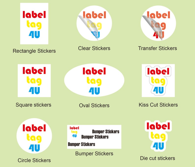 100 Custom Die Cut Sticker, Stickers Shape Design,die Cut Stickers - Etsy
