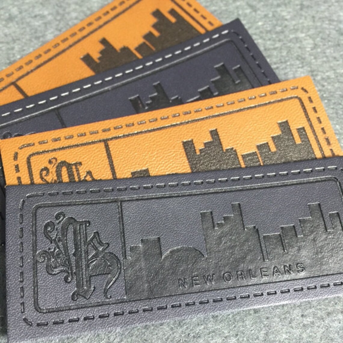 100 Pu Leather Patch Custom Embossed Leather Label Custom Pu | Etsy