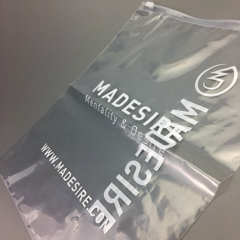 100 8x10 Custom Frosted Zipper Bags Clear Zip Lock Etsy