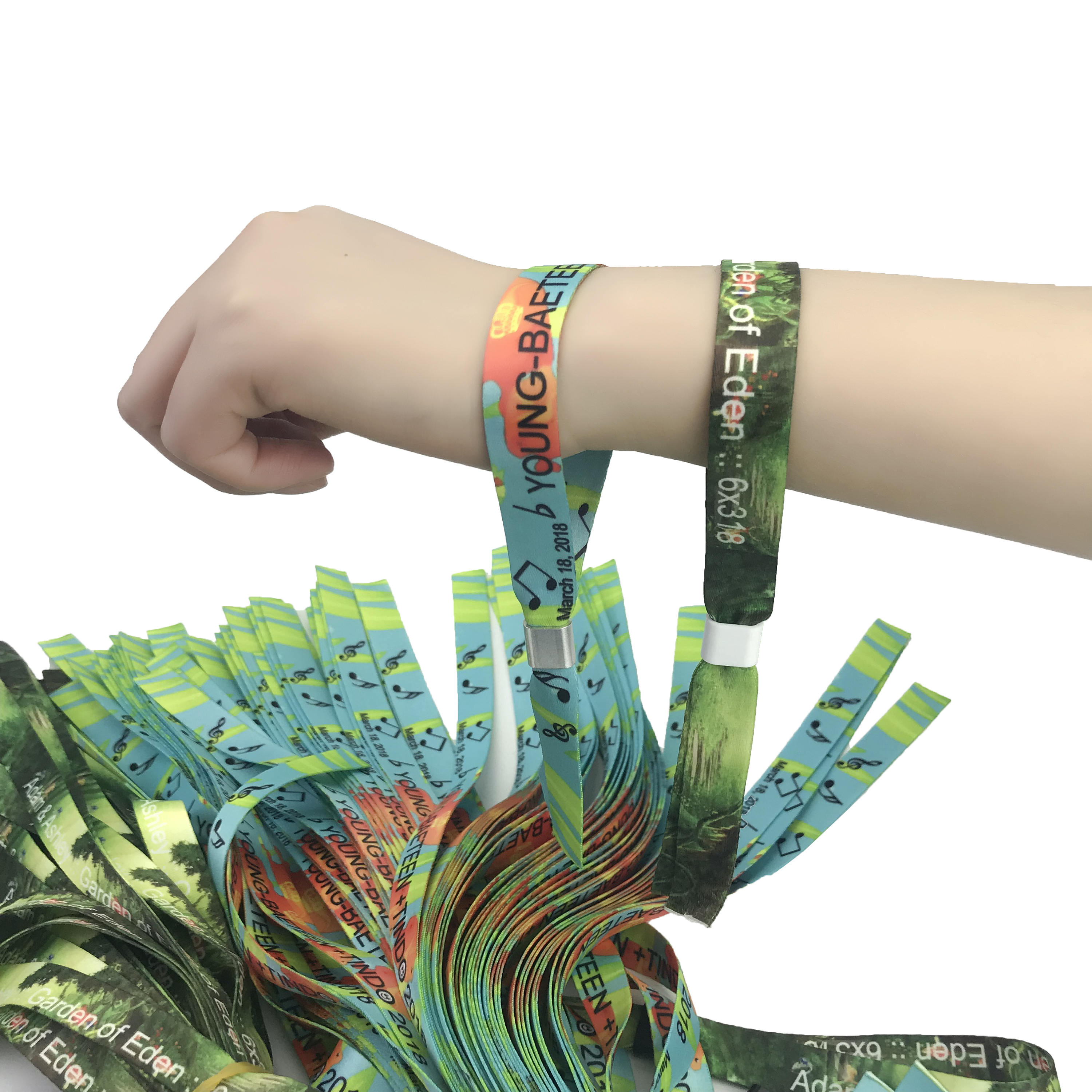 Custom Personalised Fabric Wristbands - Full Colour - Your: Design ...