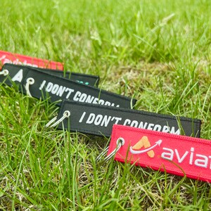 50 Embroidery Flight Tag, Personalized Gift, Key Ring, Custom Keychain ...