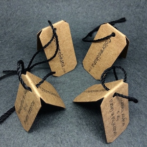 500 Custom Printed FOLDED Hang Tags, Folded Price Tags, Folded Gift ...