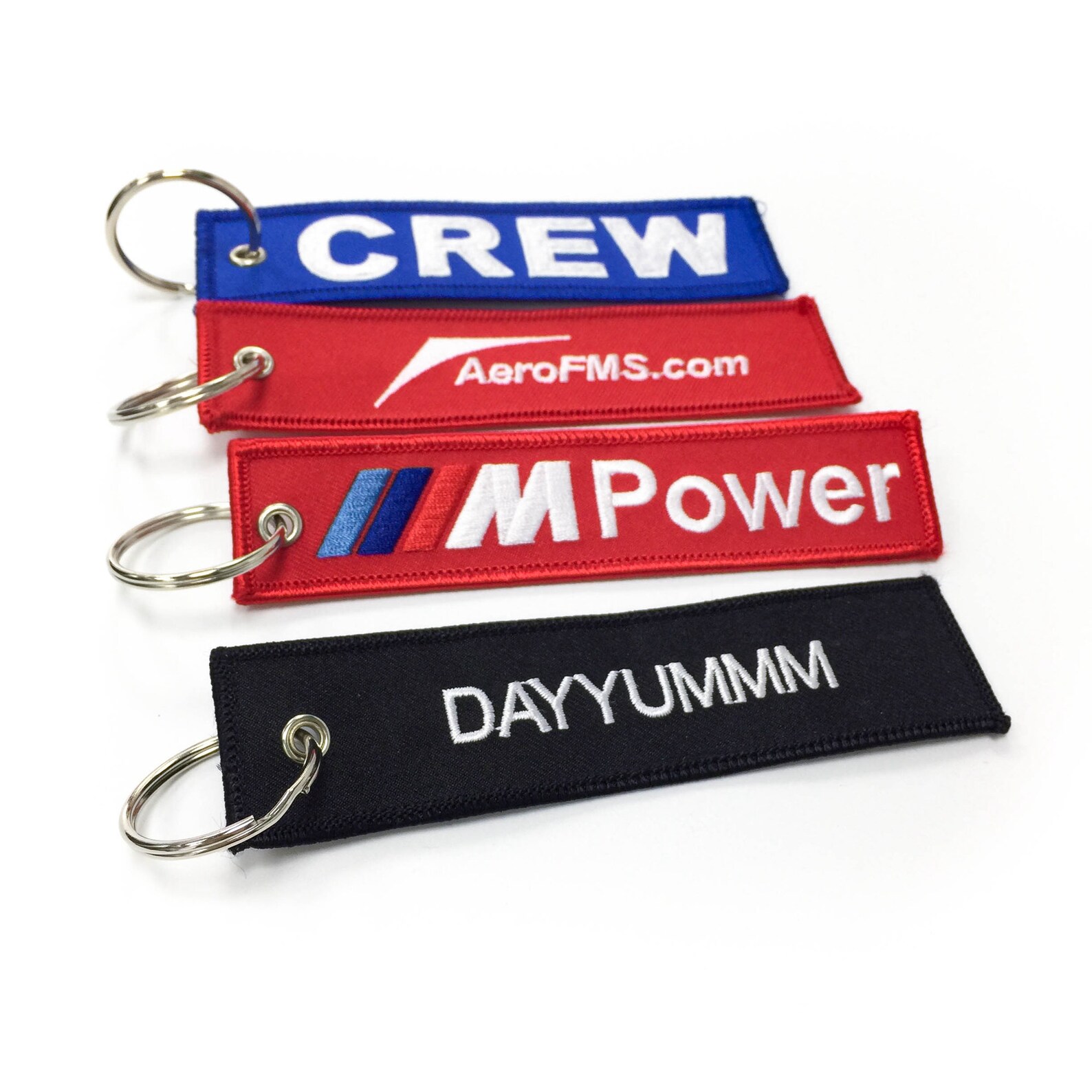 100 Custom Embroidered Keychain Red Tag Flights Flight - Etsy