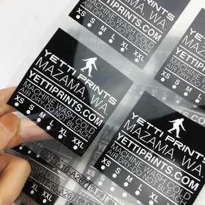 100 Custom Heat Press Transfers Label, Heat Press Clothing Labels for ...