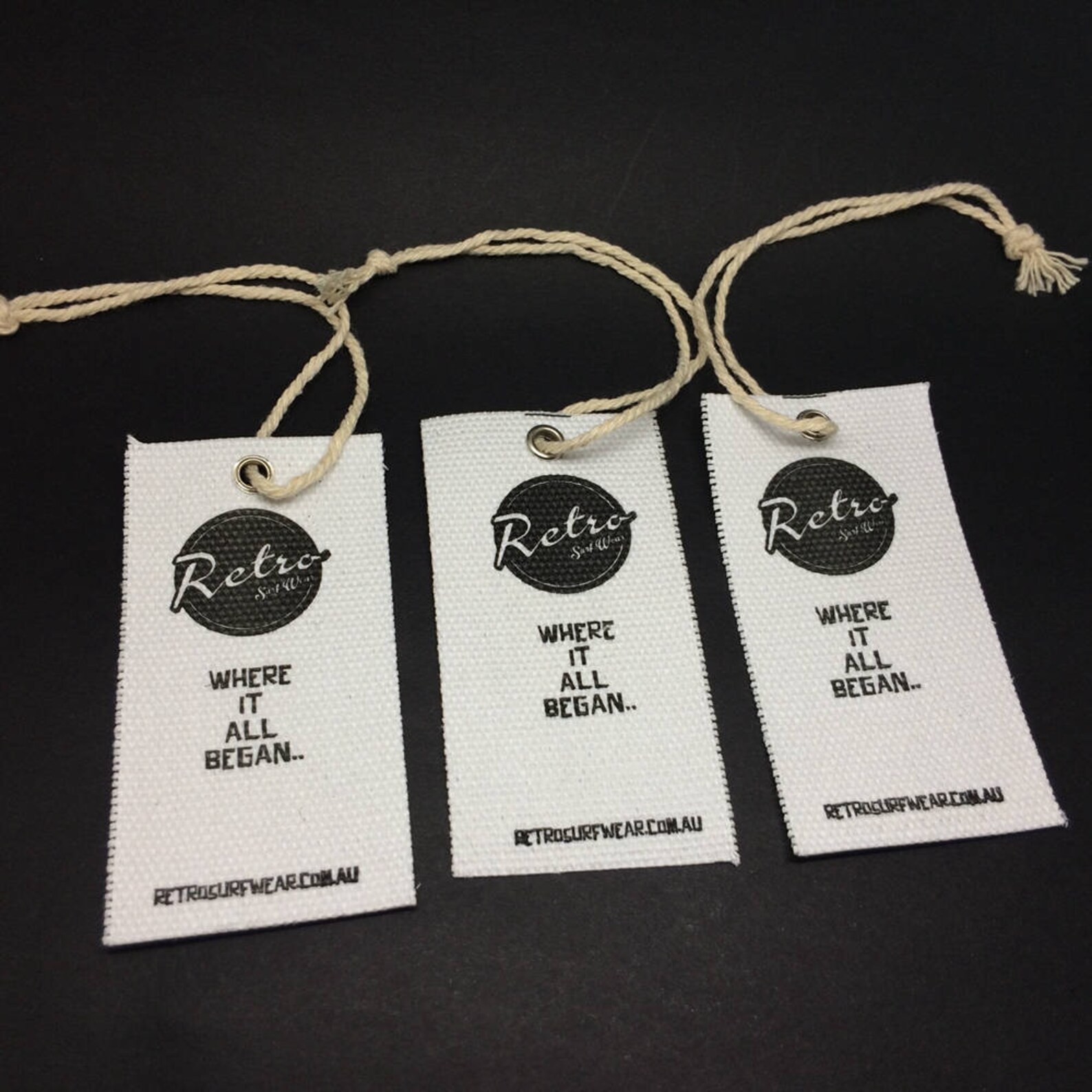 500 Custom Canvas Hang Tags Fabric Hangtags Cotton Hang | Etsy