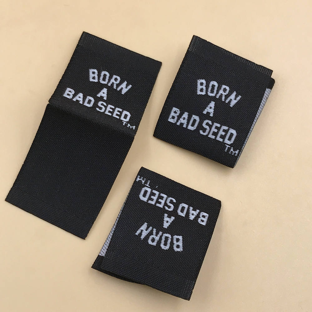 500 Custom Clothing Labels, Hem Tags, Hem Labels, Pip Woven Tag, Woven ...