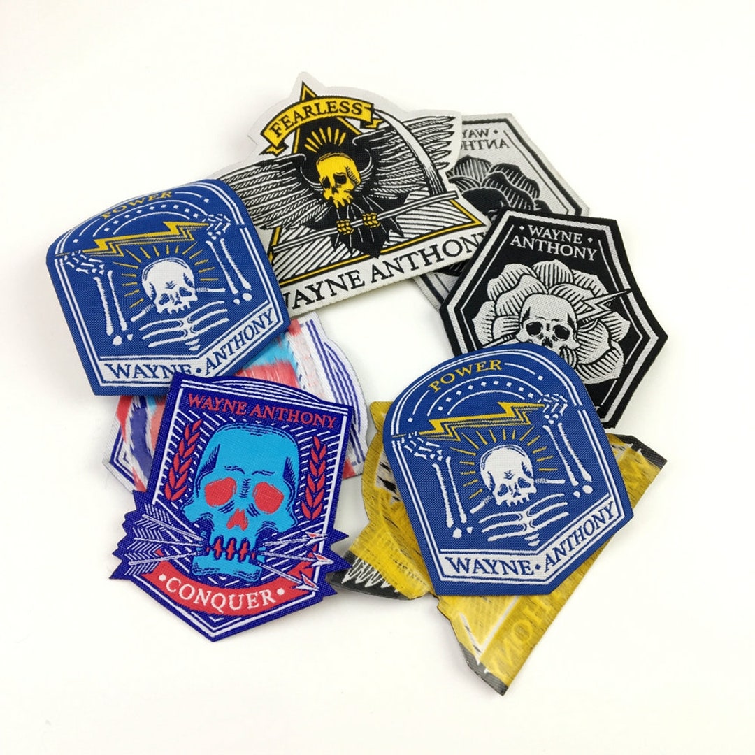 500 Custom Woven Patch High Density Sewing Patch Clothing Label Fabric ...