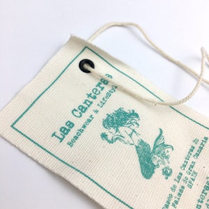 500 Custom Canvas Hang Tags, Fabric Hangtags, Cotton Hang Tags, Thick ...