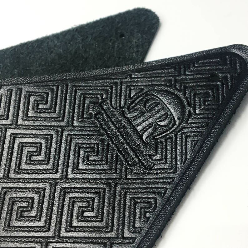 50 Genuine Leather Patch Thick Leather With Metal Logo Real | Etsy