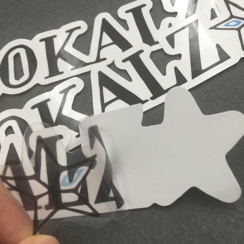 100pcs Custom Clear Stickersvinyl Sticker Print Clear Glass - Etsy