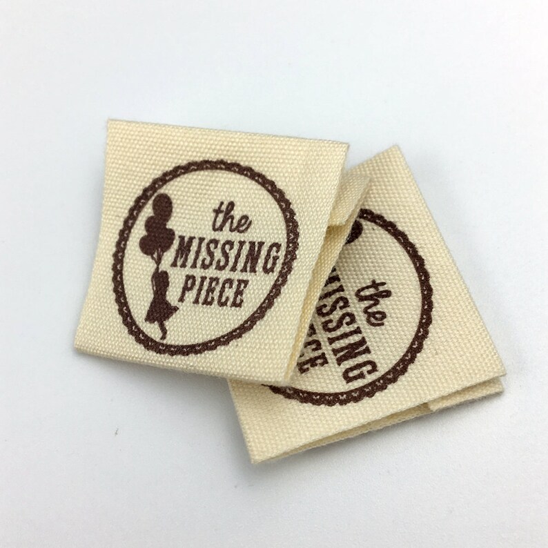 FOLD OVER Cotton Fabric Labels Custom Labels Personalized | Etsy