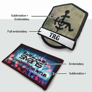 25 Photo Printed Patch, Screen Printed Patch, Sublimation Patch, Custom ...