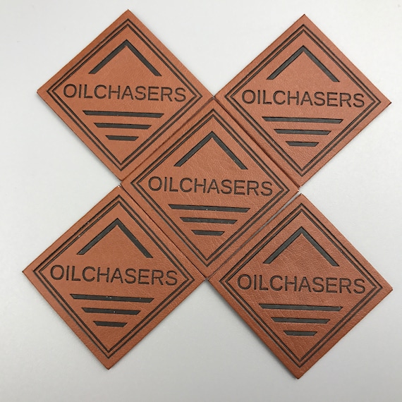 200pcs Custom Embossed Logo Black Leather Label Embossed Logo | Etsy