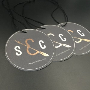 500 Gold Hang Tags, Custom Gold Hang Tags, Gold Foil Hang Tags - Etsy