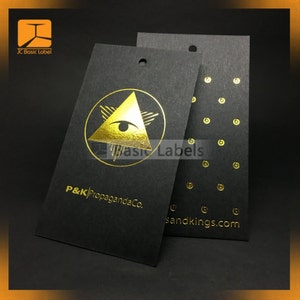 1000 Gold Foil Tags, Heavy Gold Hang Tags, Custom Hang Tags, Texture ...
