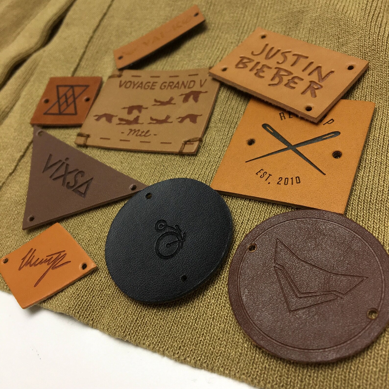 50 Personalized leather patch leather patch custom leather | Etsy