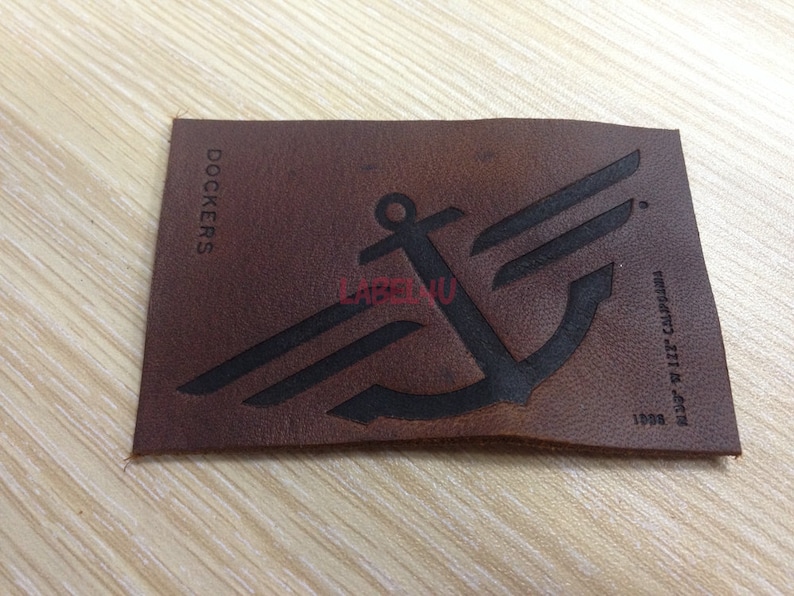 50pcs Genuine Leather Patch Custom Embossed Genuine Leather - Etsy