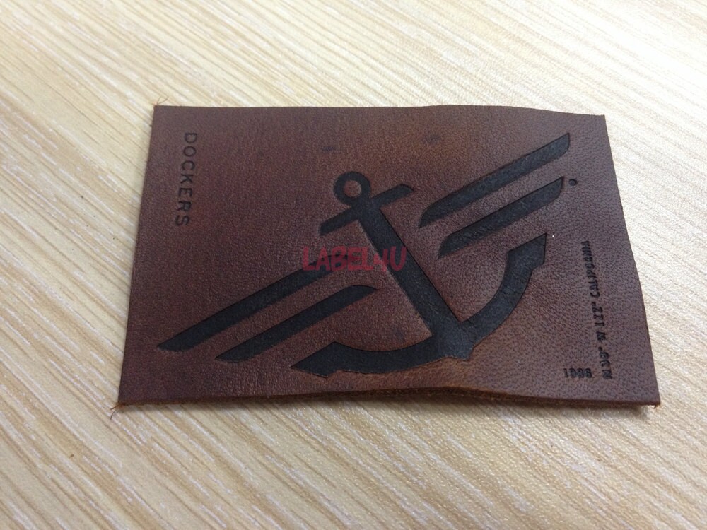 50pcs Genuine Leather Patch Custom Embossed Genuine Leather - Etsy