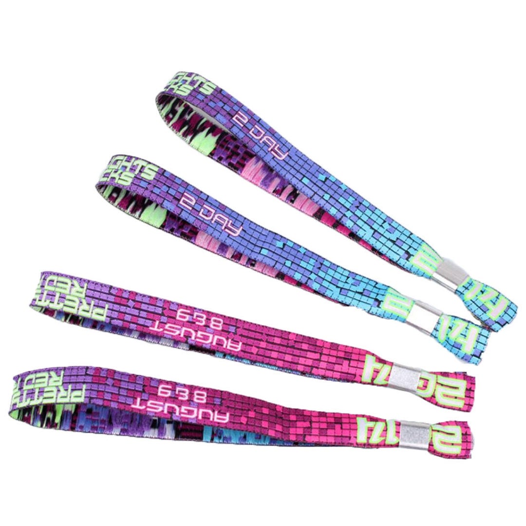 Custom Personalised Fabric Wristbands for Event, Festival Party ...
