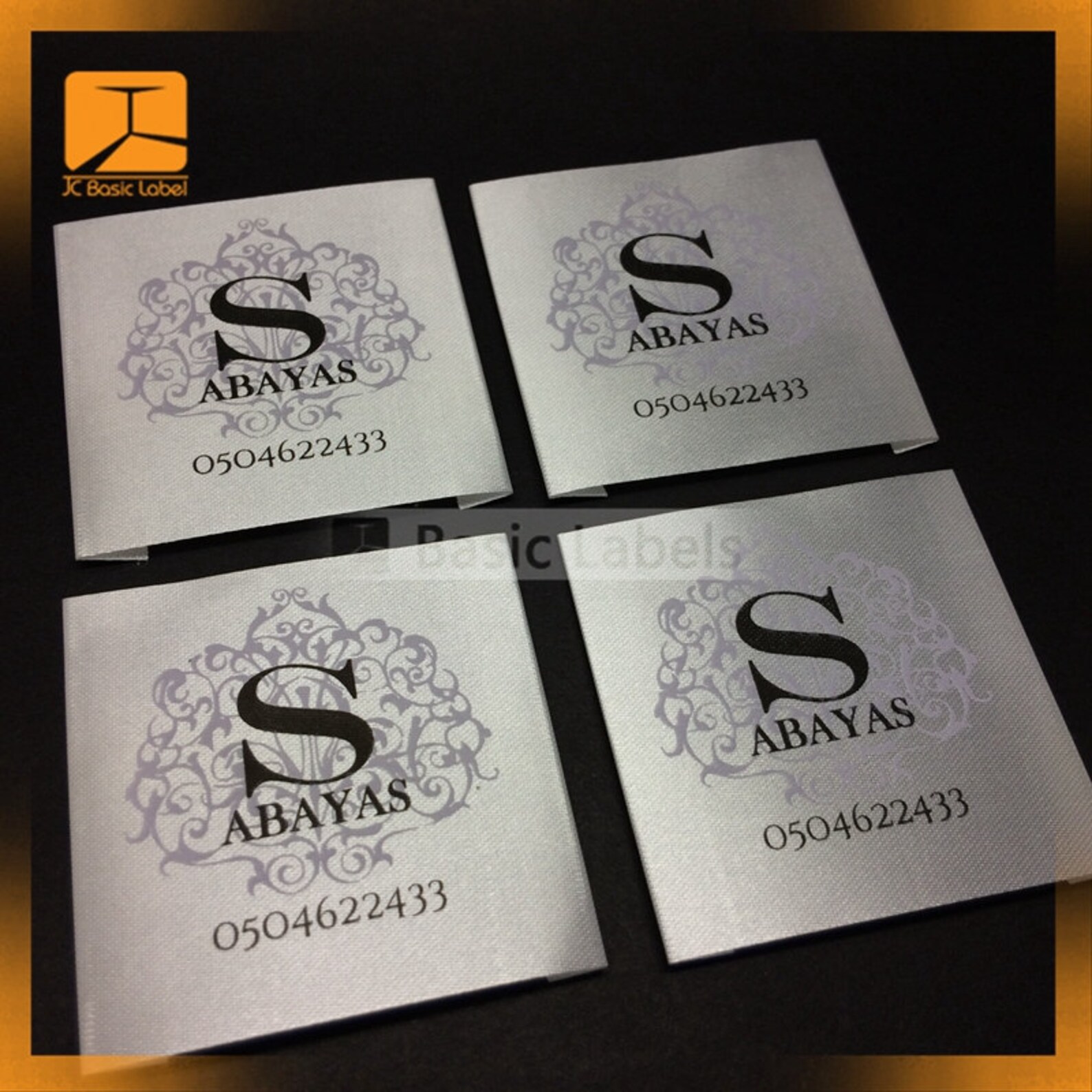 300 Satin Printed Label Screen Printed Label Custom Satin | Etsy