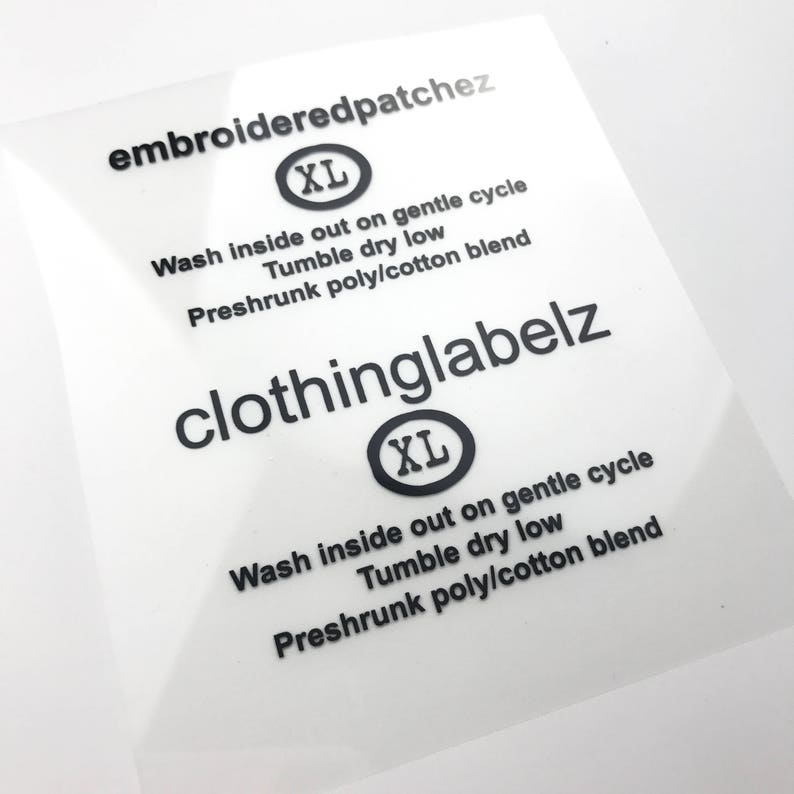 250 Tagless Heat Transfers Labels Iron on Labels heat - Etsy