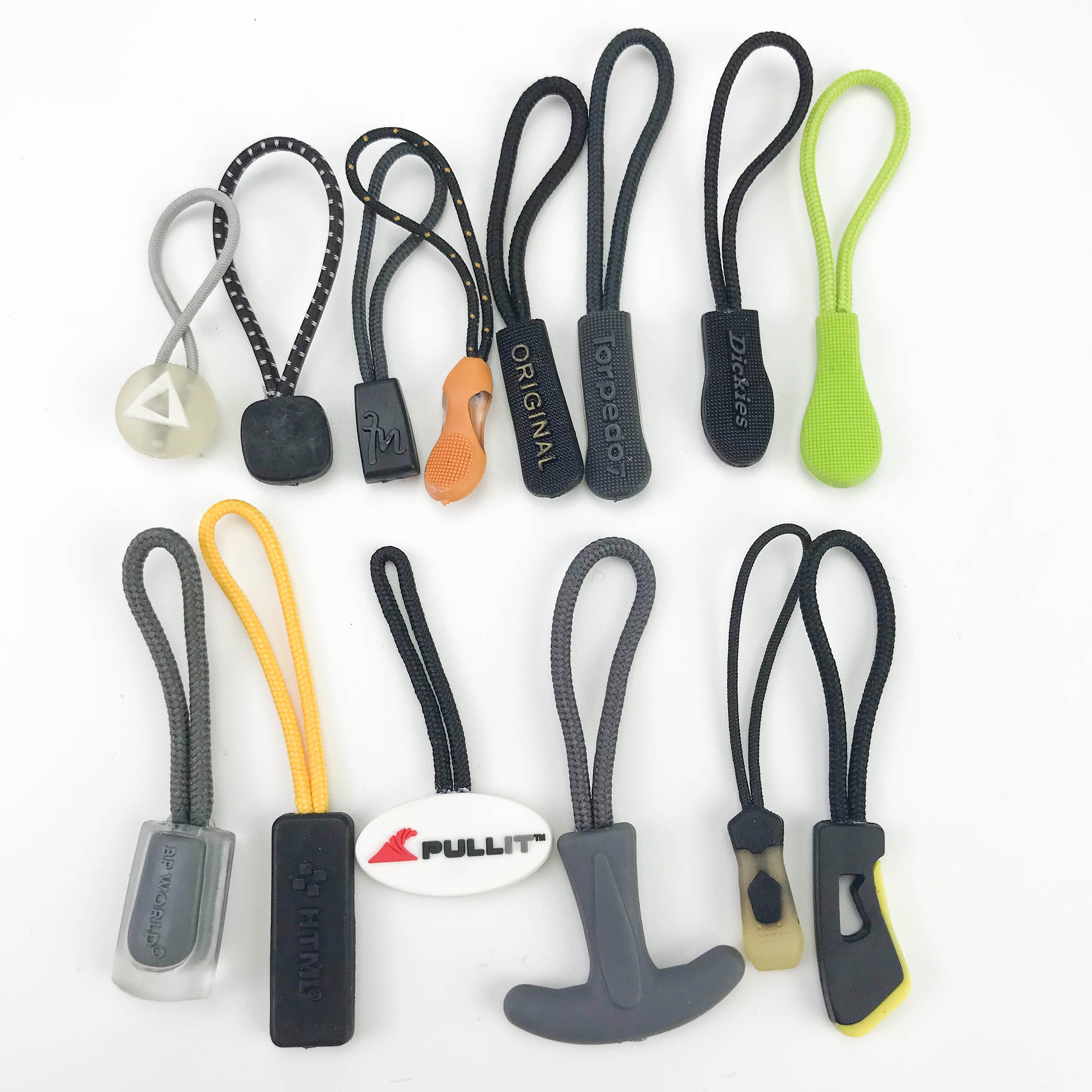 1000 slip-resistant black zipper puller black plastic puller | Etsy