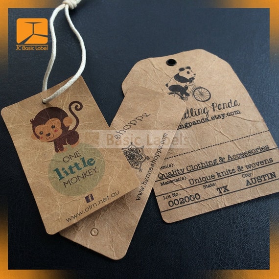 500 custom kraft tags kraft hang tags brown hang tags brown | Etsy